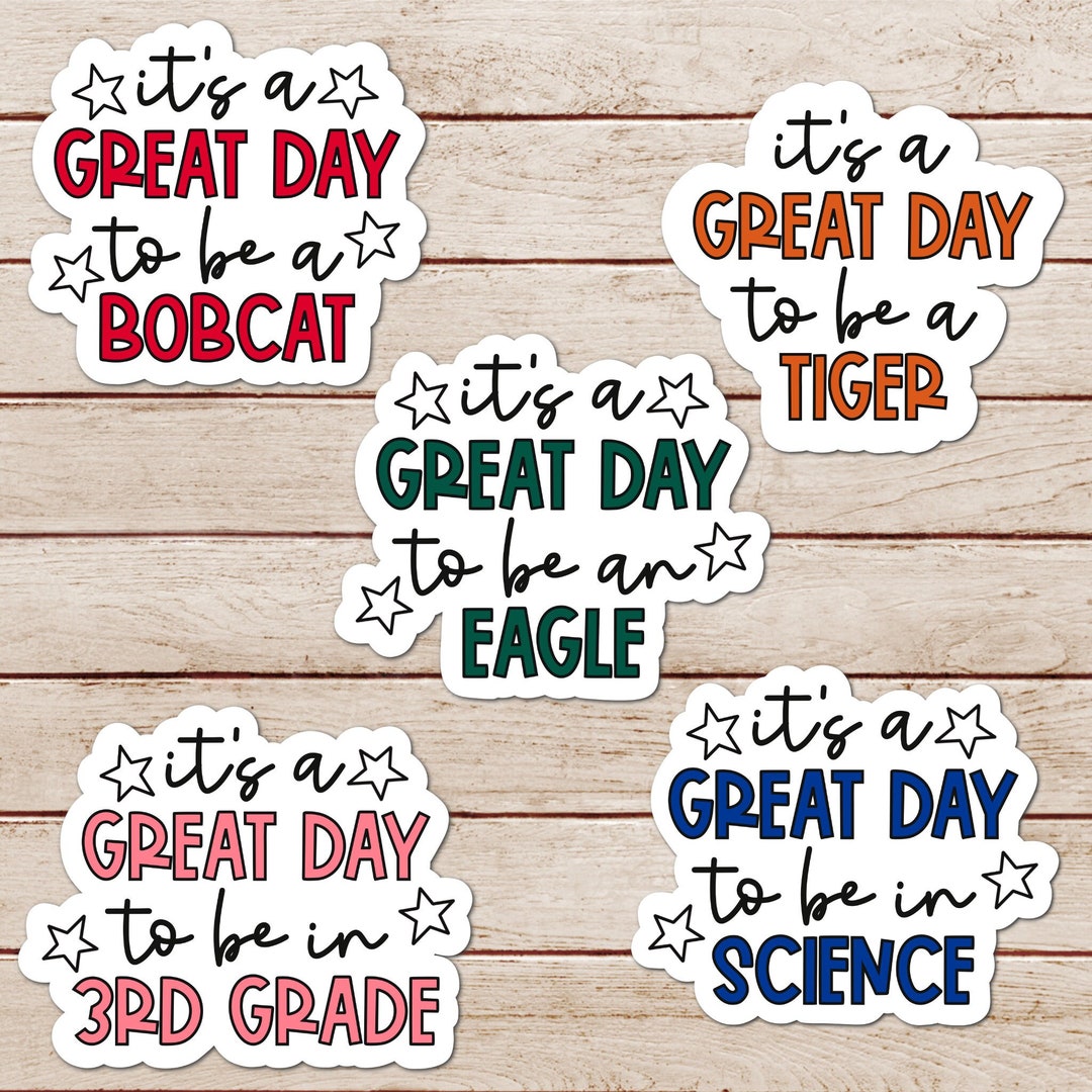 CUSTOM It's a Great Day Mascot Sticker | School Sticker | Choose Your ...