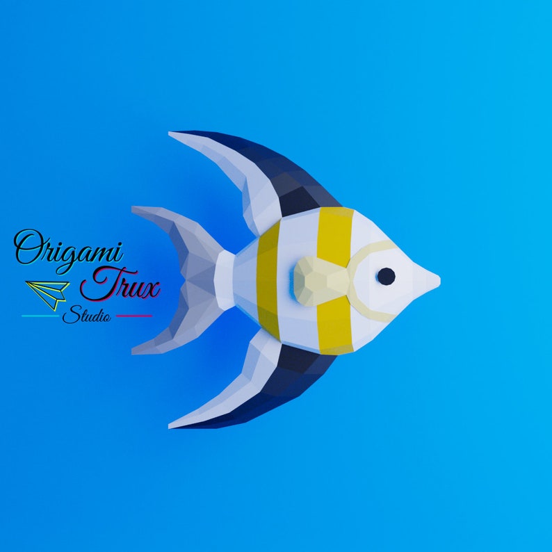 Angel Fish Papercraft Template A4 - Etsy Australia