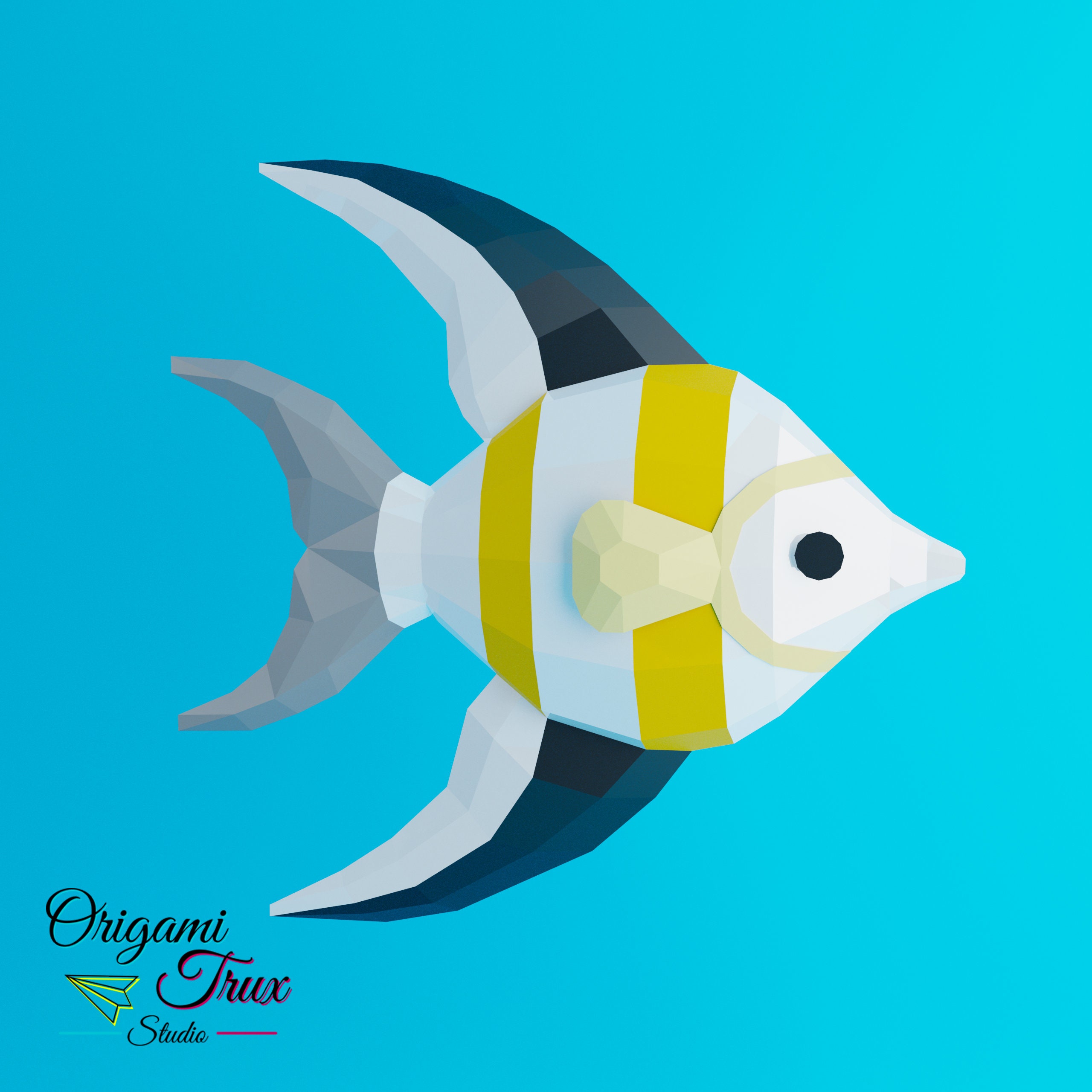 Angel Fish Papercraft Template A4 - Etsy