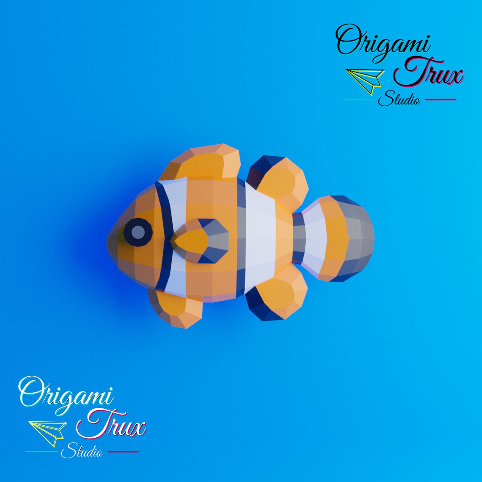 Clown Fish Papercraft Template A4 - Etsy