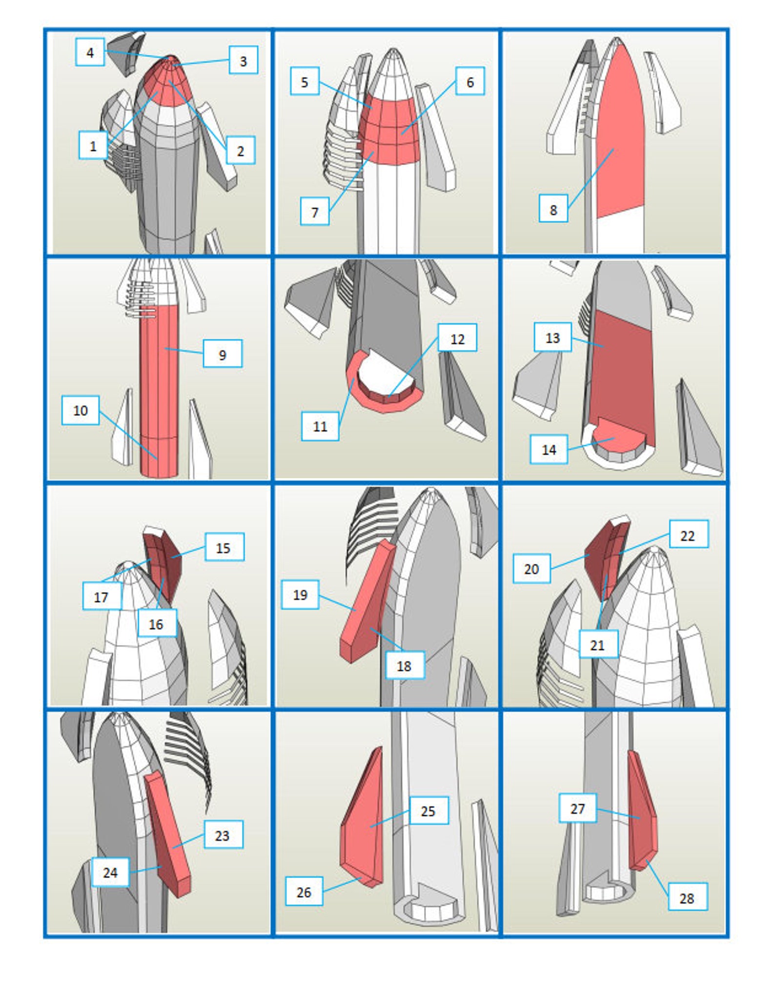 2x1 Starship Papercraft 3D (sculpture & Wall Version) Templates - Etsy ...