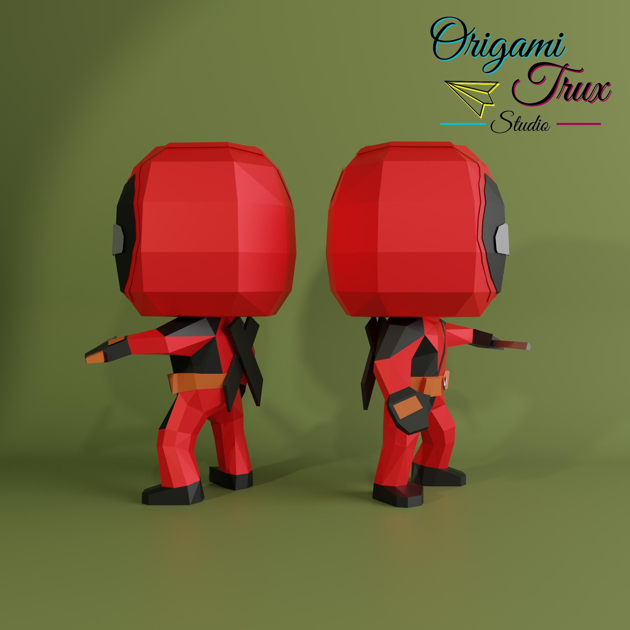 Deadpool Funko Papercraft Template A4 (PDF+SVG) - Etsy