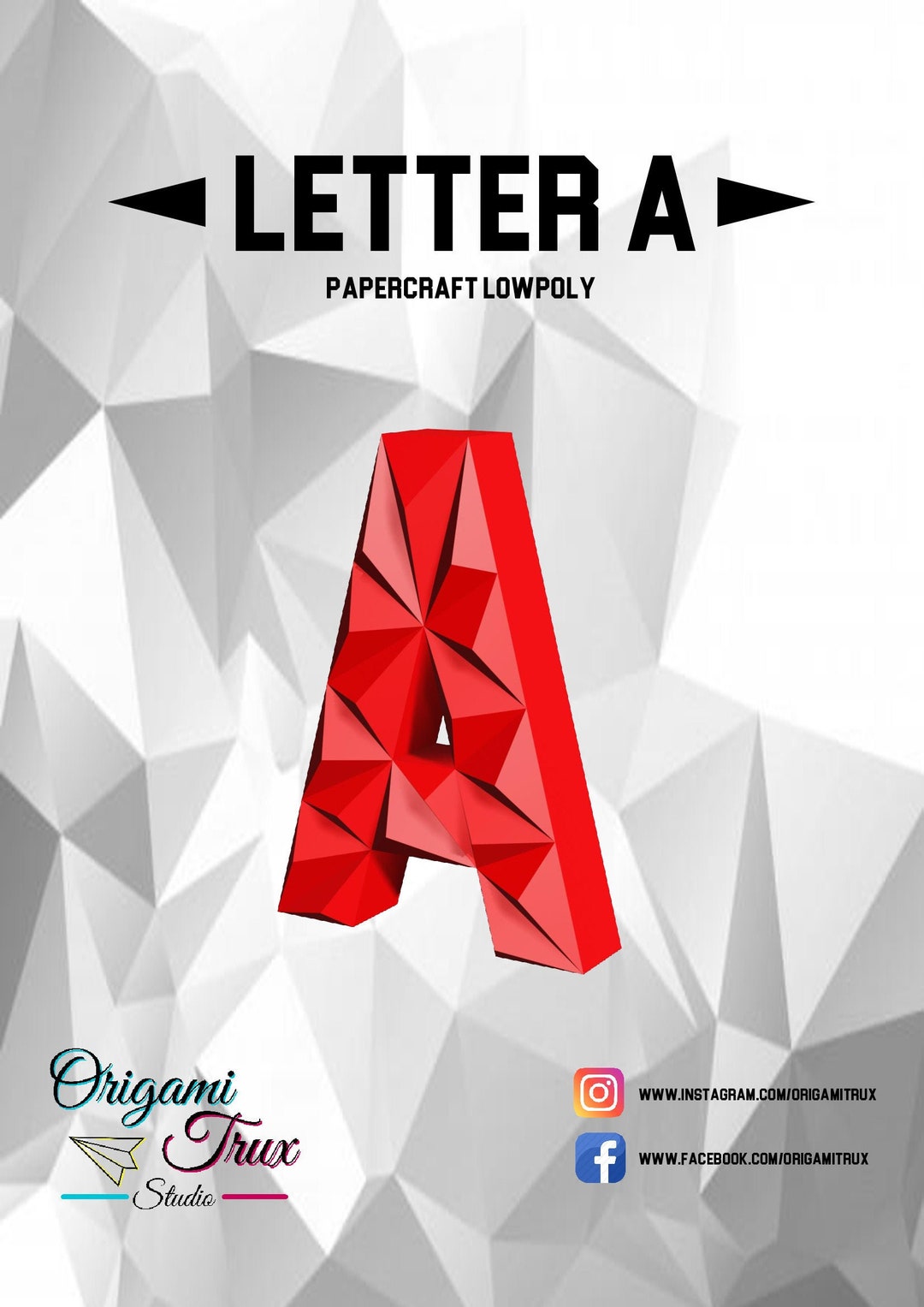 LUXURY Alphabet Pack 27x1 Papercraft 3D Sculptures Templates A4 - Etsy