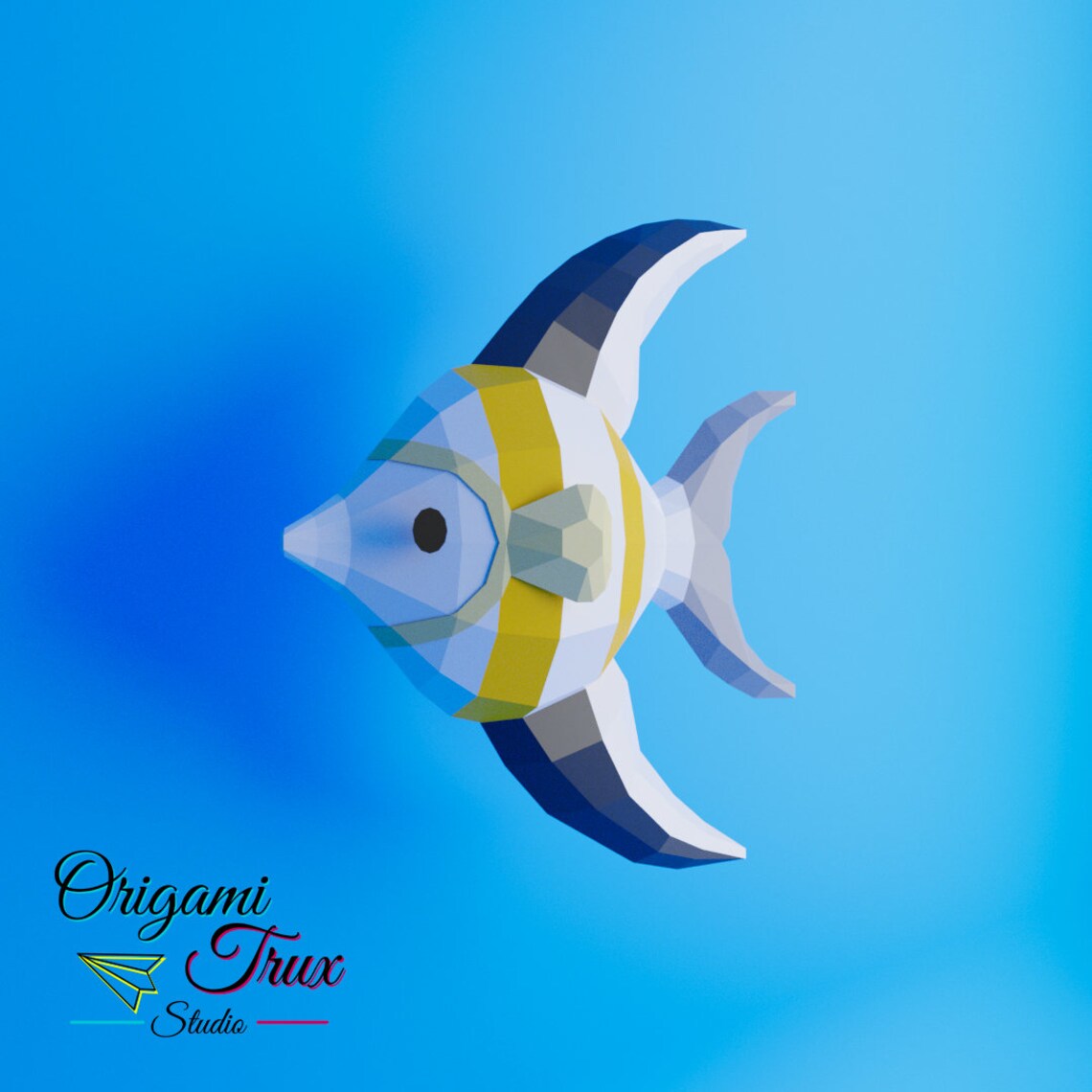 Angel Fish Papercraft Template A4 - Etsy
