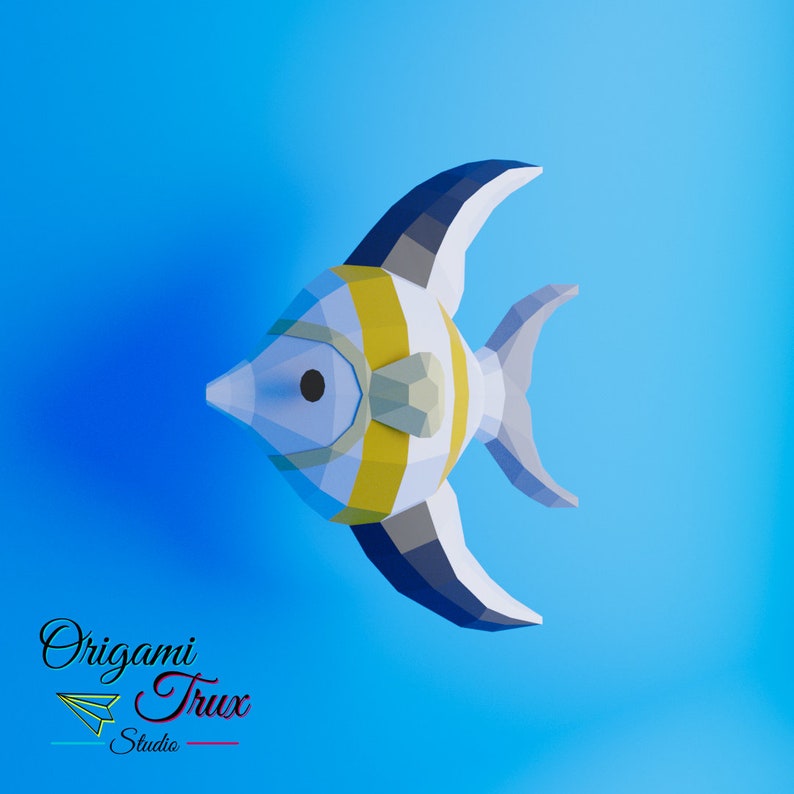 Angel Fish Papercraft Template A4 - Etsy