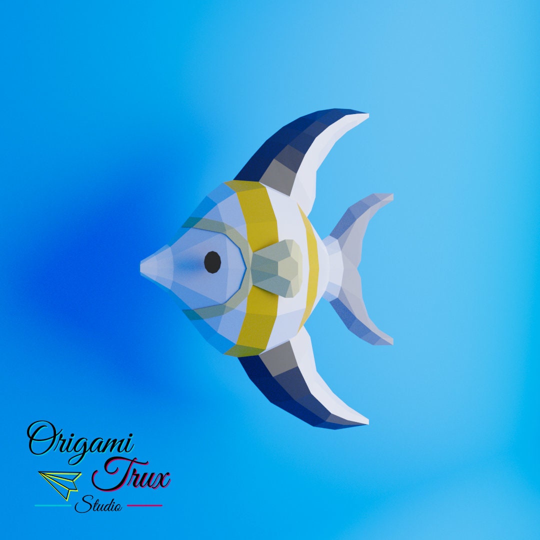 Angel Fish Papercraft Template A4 - Etsy Australia