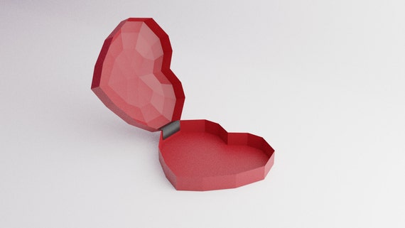 Heart Box Papercraft Template A4 | Etsy