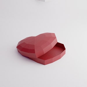 Heart Box Papercraft Template A4 - Etsy