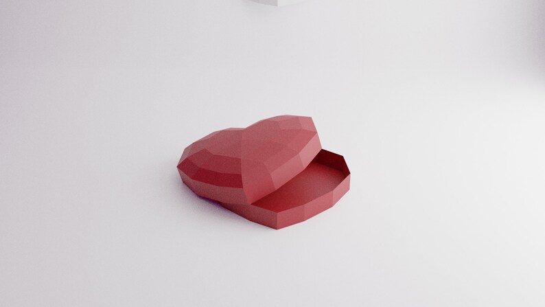 Heart Box Papercraft Template A4 - Etsy