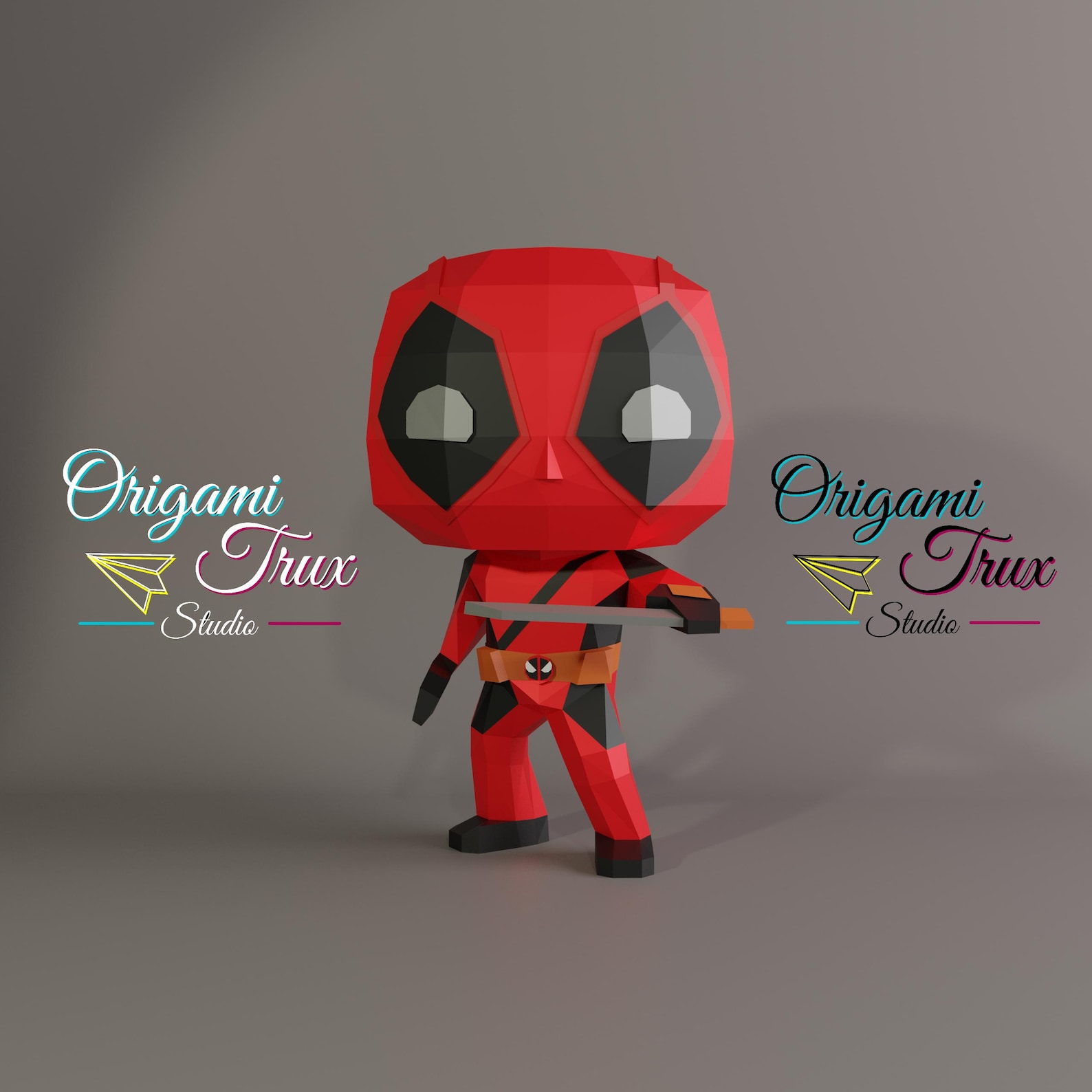 Deadpool Funko Papercraft Template A4 (PDF+SVG) - Etsy