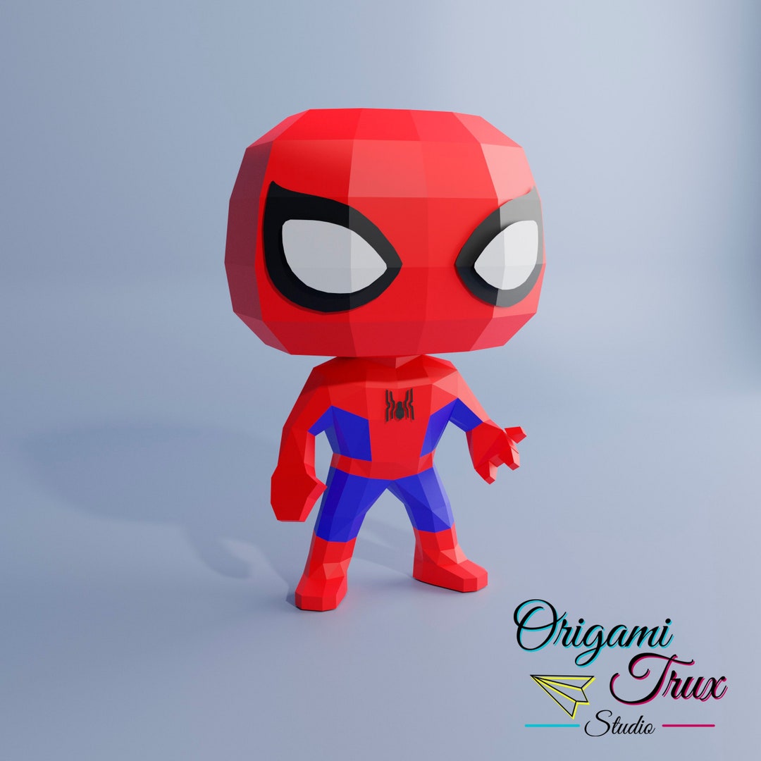 Spiderman Funko Papercraft Template A4 (PDF+SVG) - Etsy Canada