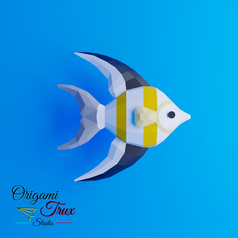 Angel Fish Papercraft Template A4 - Etsy Australia