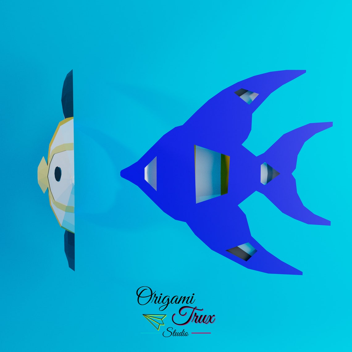 Angel Fish Papercraft Template A4 - Etsy