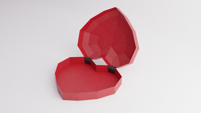 Heart Box Papercraft Template A4 | Etsy