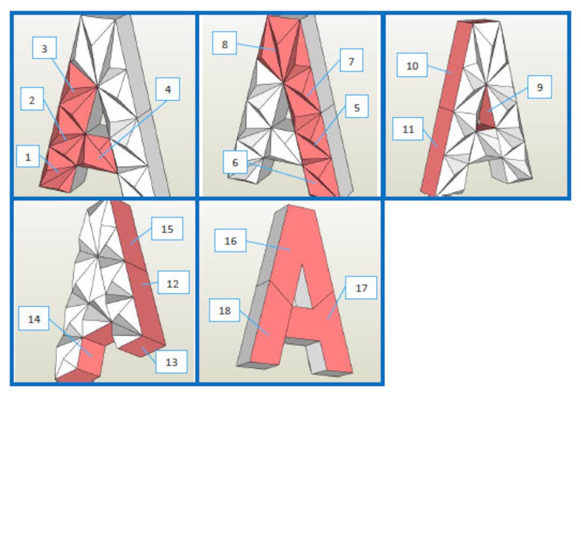 LUXURY Alphabet Pack 27x1 Papercraft 3D Sculptures Templates - Etsy