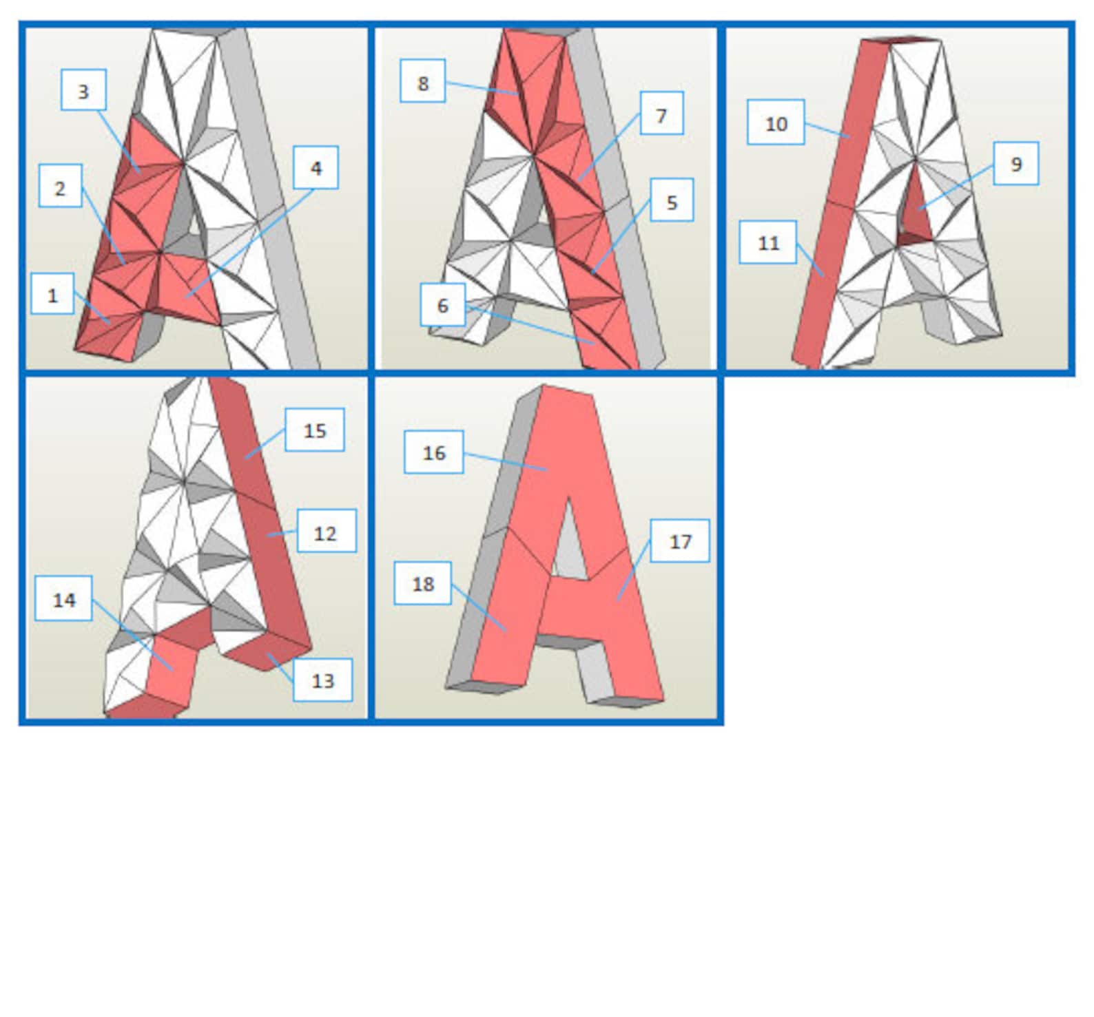LUXURY Alphabet Pack 27x1 Papercraft 3D Sculptures Templates - Etsy
