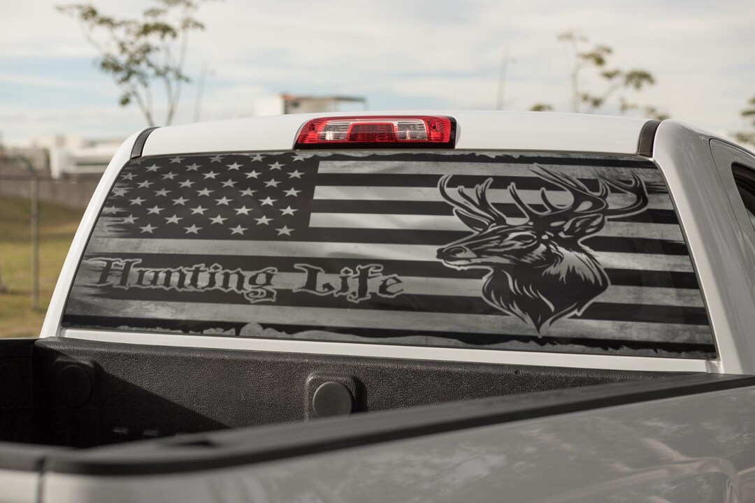 Truck Decal Back Window - Hunting Life - Perforated Vinyl TBW019 - Etsy