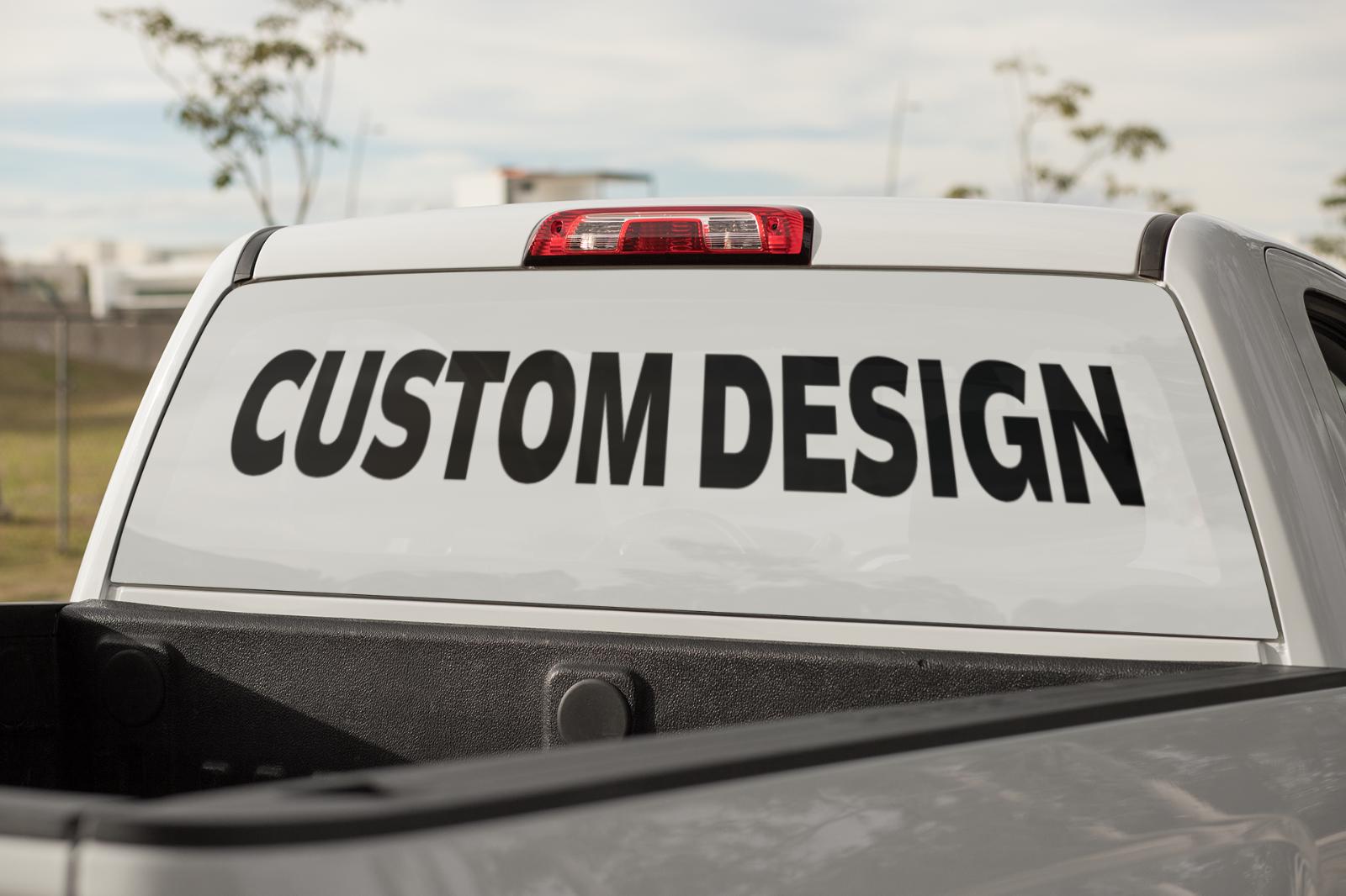 Truck Decal Back Window - Custom Design - Perforated Vinyl - Etsy