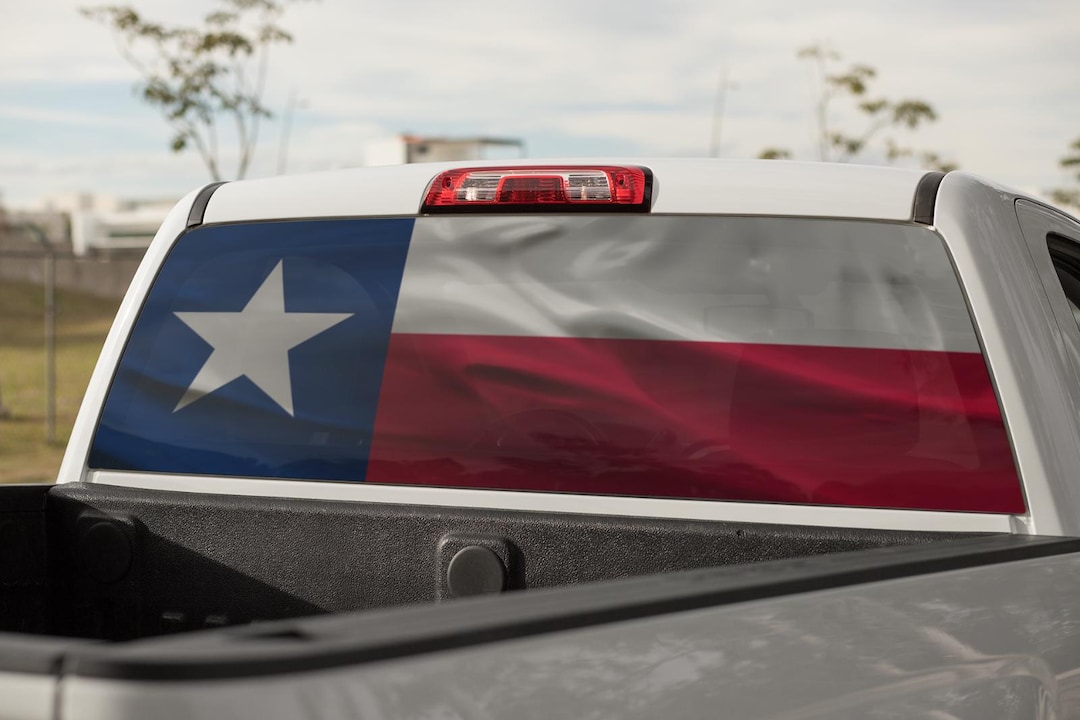 Truck Decal Back Window - Texas State Flag - Perforated Vinyl TBW011 - Etsy