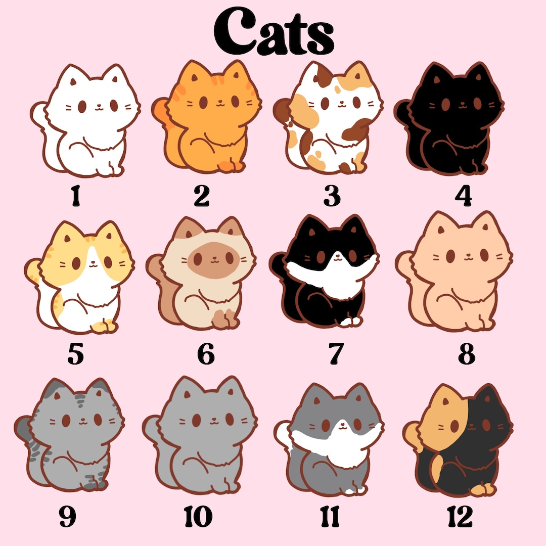 Cute Cat Enamel Pin - Etsy