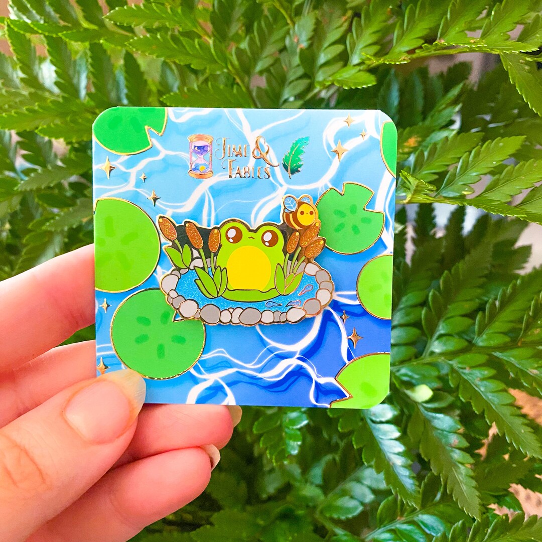 Froggy Enamel Pin Day at the Pond Collection of Hard Enamel - Etsy