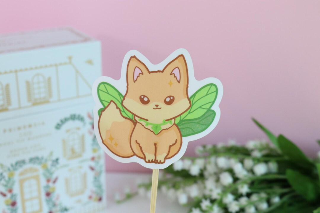 Forest Faerie Fox Vinyl Sticker Kawaii Waterproof Stickers for Water ...