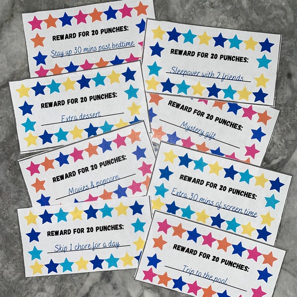 Reward Cards - Etsy