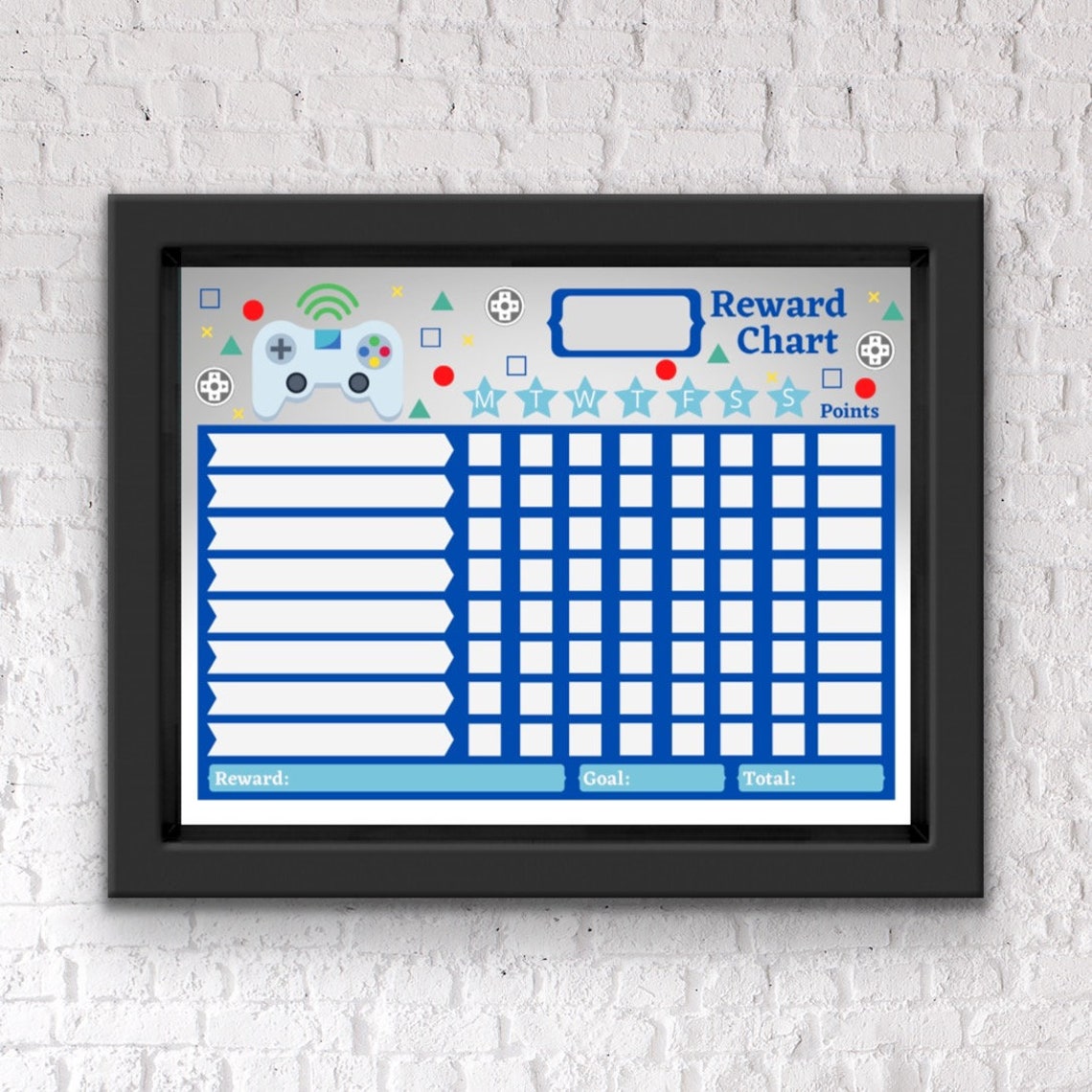 EDITABLE Gamer Weekly Reward Chart Routine Checklist Kids Children ...