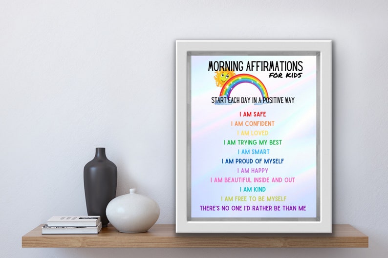 Morning Affirmations for Kids Positive Mindset Kids Children Student ...