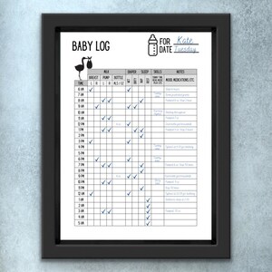 Baby Log Infant Childcare Log Nanny Log Tracker Newborn Schedule ...