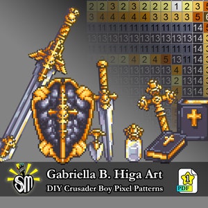 DIY Crusader Boy Perler Pixel Patterns • Sprite Might Art by Gabriella ...