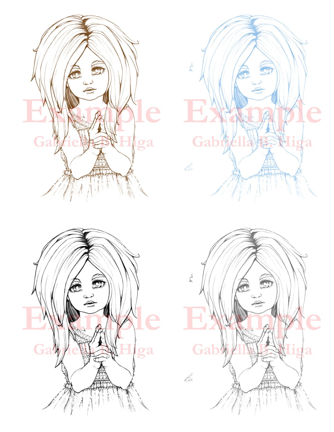 Girls Color Practice 01 Sprite Might Art by Gabriella B. - Etsy