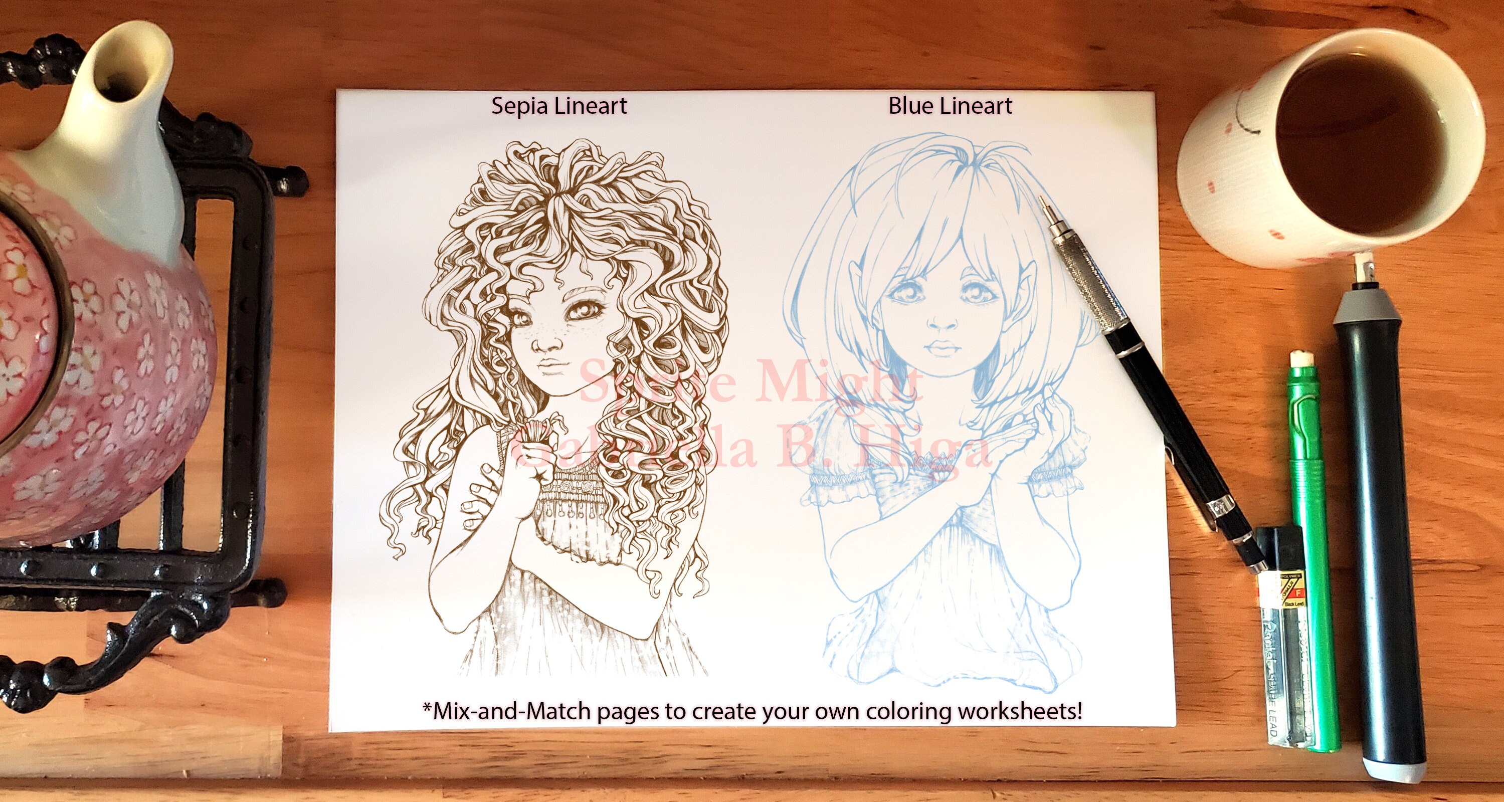 Girls Color Practice 01 Sprite Might Art by Gabriella B. - Etsy