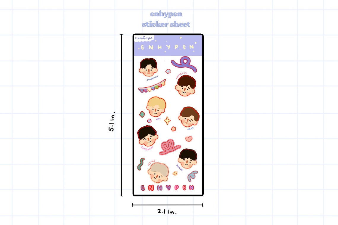 ENHYPEN ENHYPEN Members Sticker Sheet - Etsy Australia