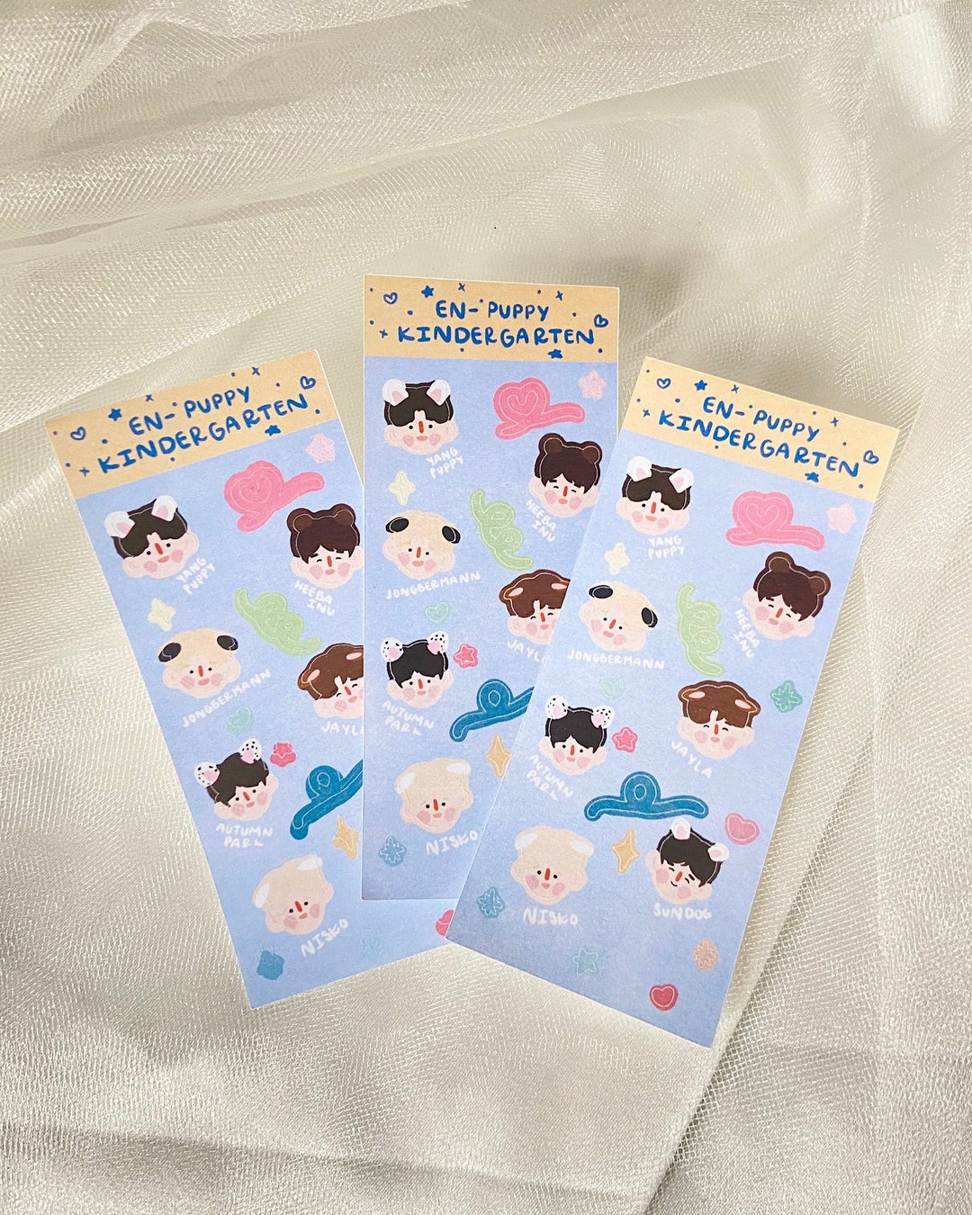 ENHYPEN Puppy Kindergarten Sticker Sheet - Etsy