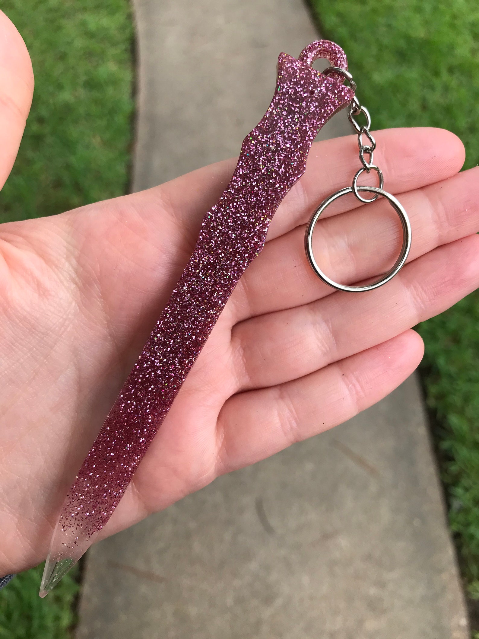 Knife keychain Resin knife keychain | Etsy