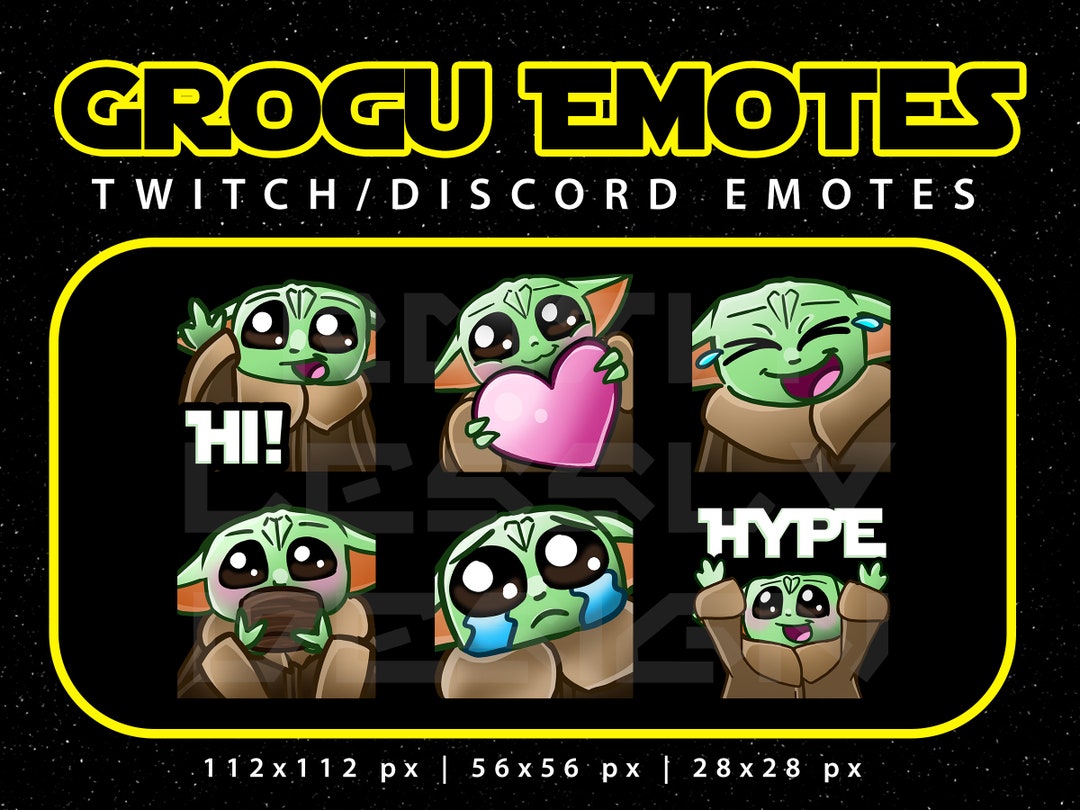 Twitch/discord Emotes Star Wars, Grogu, Baby Yoda, Mandalorian ...