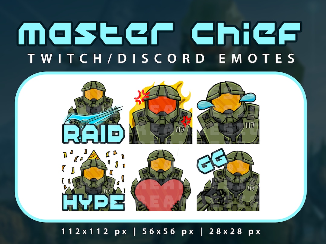 Twitch/discord Emotes - Halo, Master Chief, Spartan - Downloadable ...