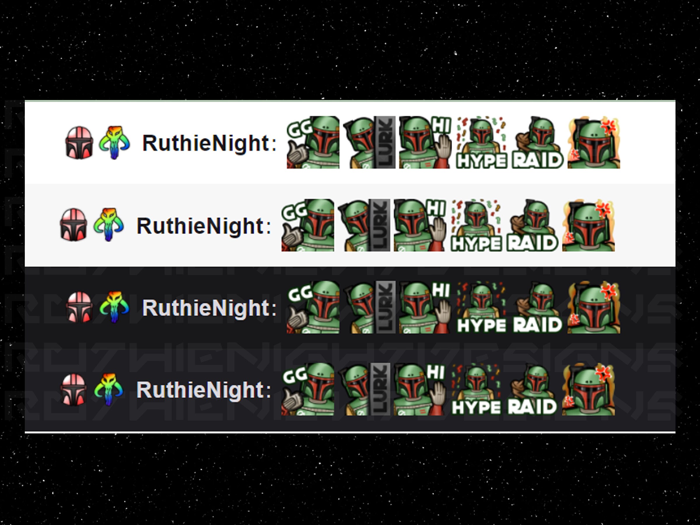 Twitch/discord Emotes Star Wars, Boba Fett, Mandalorian, Animated ...