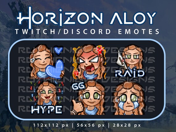 Twitch/discord Emotes Horizon Aloy Zero Dawn Forbidden | Etsy