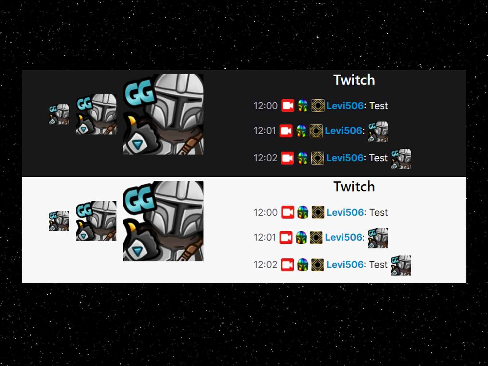 Twitch/discord Emotes - Star Wars, Din Djarin, Mandalorian, Grogu ...