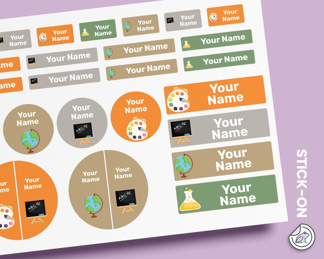 School Name Label Pack 64~96 Pcs,waterproof Label for Kid,label School ...