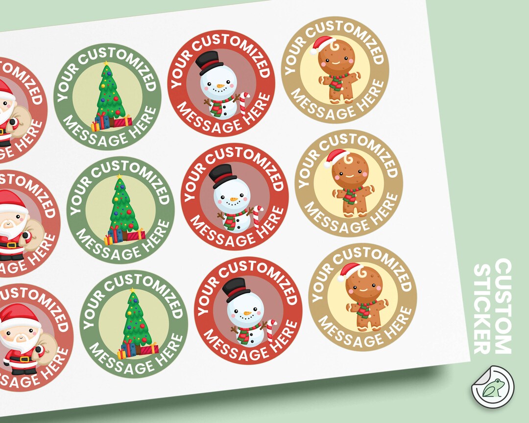Christmas Stickers,custom Holiday Label,christmas Gift Tag, Favor ...