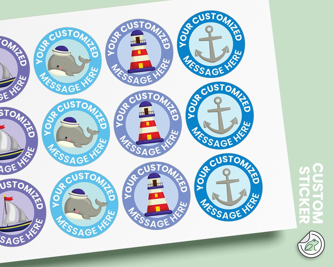 Ocean Stickers,ocean Birthday Party,party Favor Labels,custom Stickers ...
