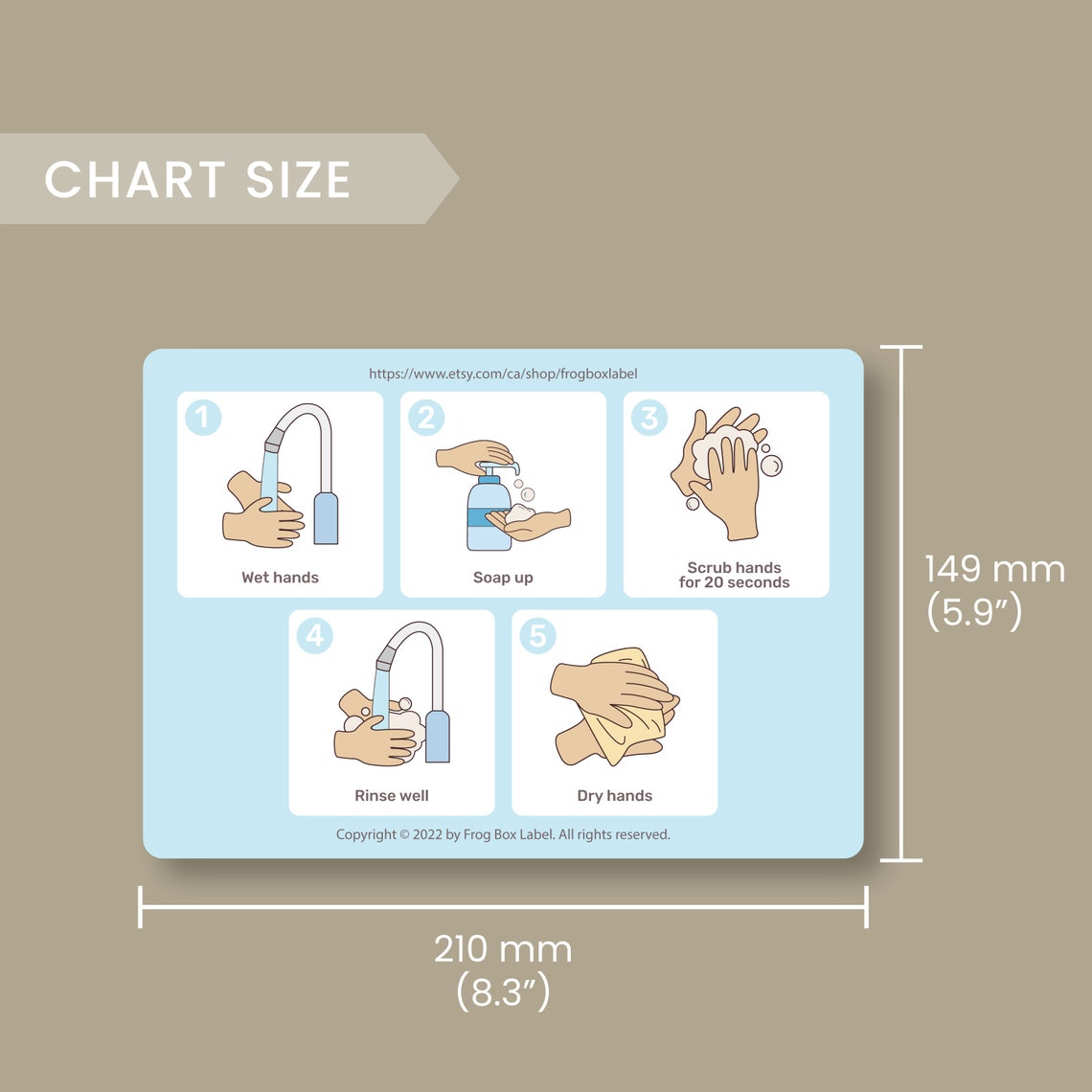 English Hand Washing Chart/educational Chart/hand Wash Routine - Etsy