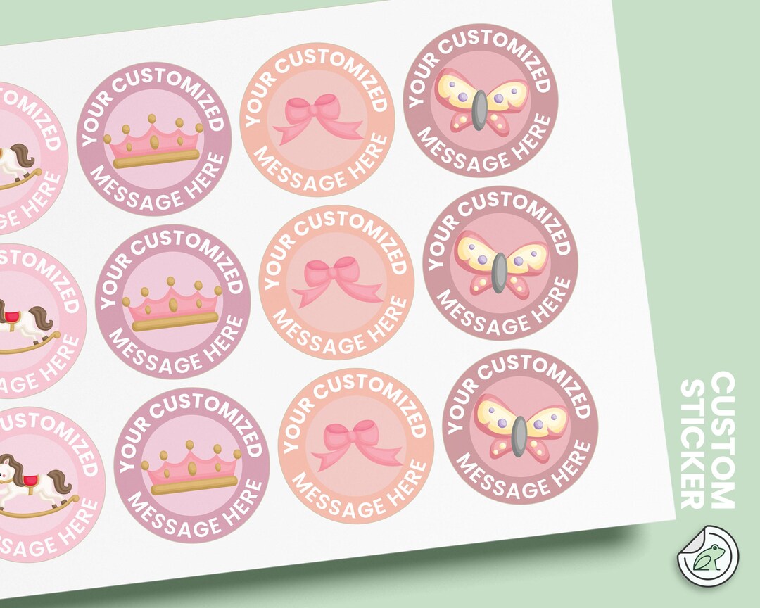 Princess Stickers,birthday Party Stickers,party Favor Labels,custom ...