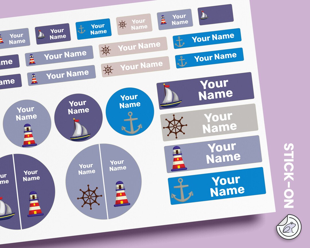 Marine Name Label Pack 64~96 Pcs,waterproof Labels,daycare Labels ...