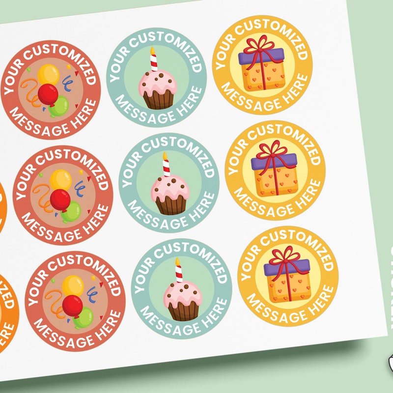 Personalized Party Stickers - Etsy