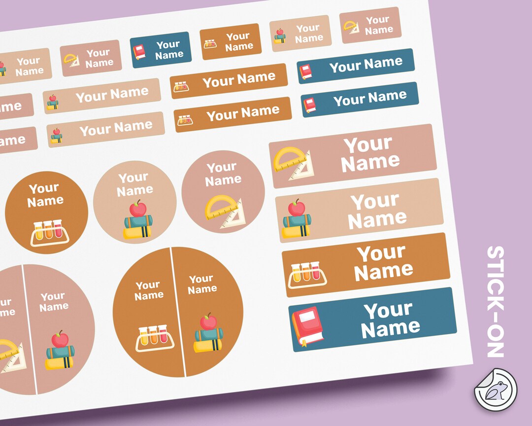 School Name Label Pack 64~96 Pcs,waterproof Label for Kid,label School ...