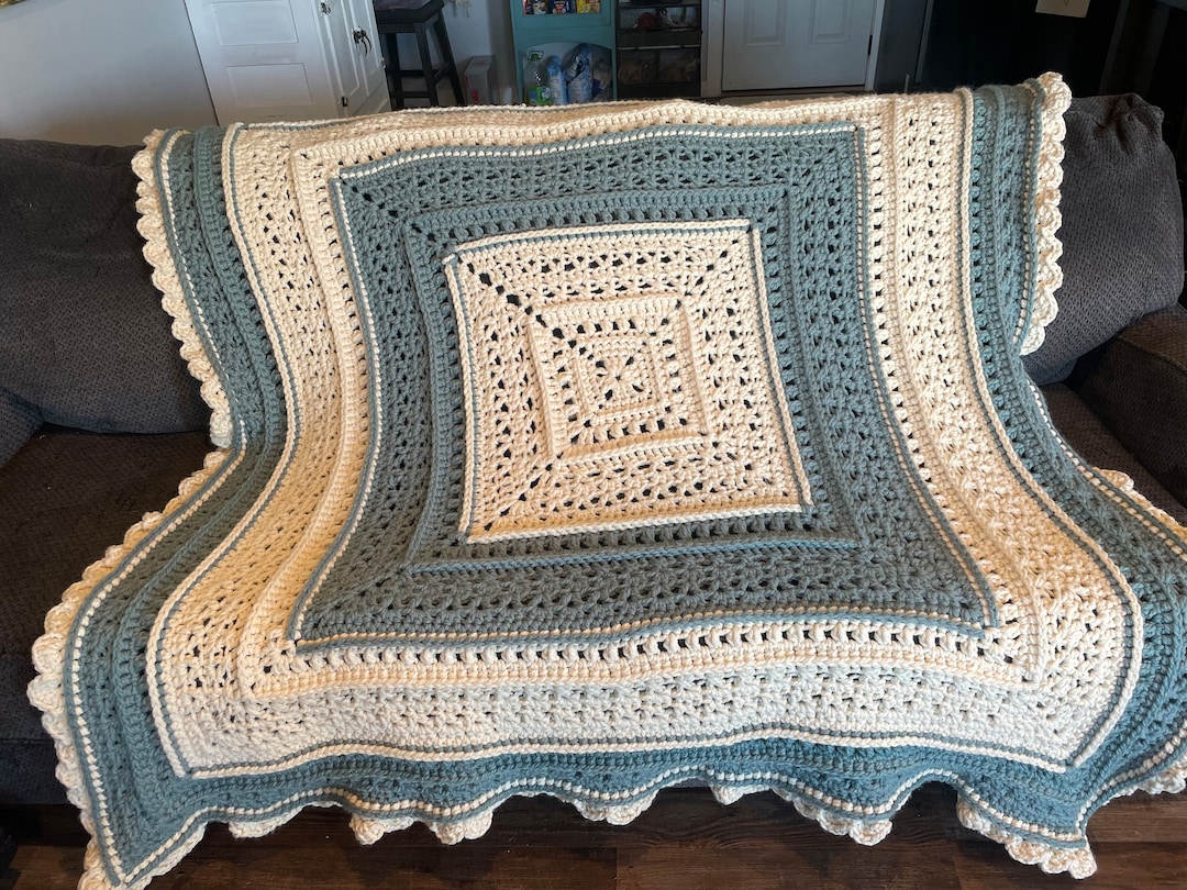 Handmade Crocheted Granny Square Afghan - Etsy